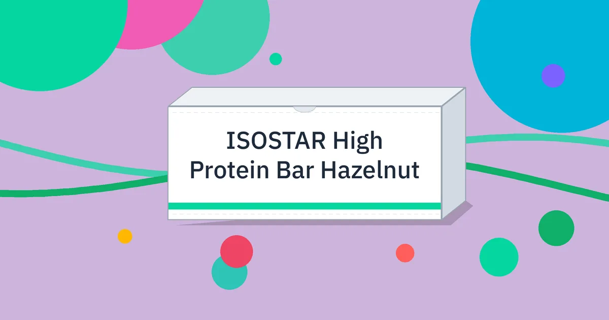 Symbolbild: Packung mit der Aufschrift ISOSTAR High Protein Bar Hazelnut (PZN 19639733) – Verfügbarkeit und Bezug in Apotheken in Frankfurt am Main