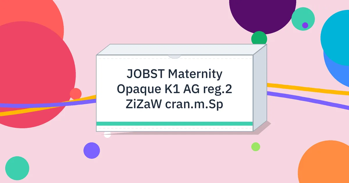 Symbolbild: Packung mit der Aufschrift JOBST Maternity Opaque K1 AG reg.2 ZiZaW cran.m.Sp (PZN 15857137) – Verfügbarkeit und Bezug in Apotheken in Frankfurt am Main