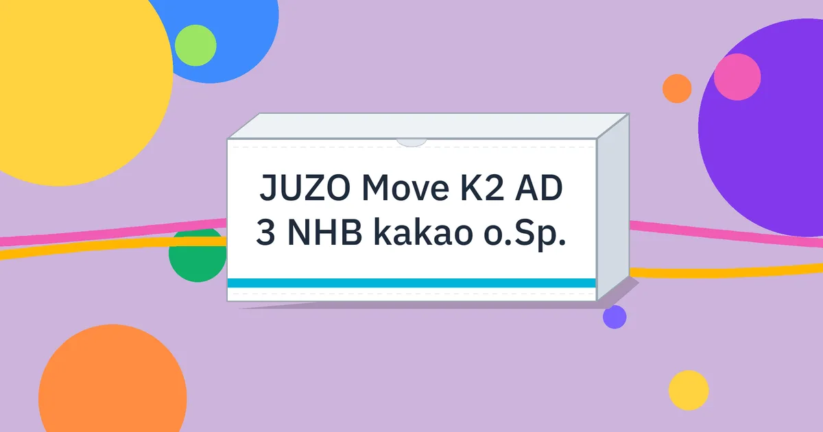 Symbolbild: Packung mit der Aufschrift JUZO Move K2 AD 3 NHB kakao o.Sp. (PZN 18539840) – Verfügbarkeit und Bezug in Apotheken in Frankfurt am Main