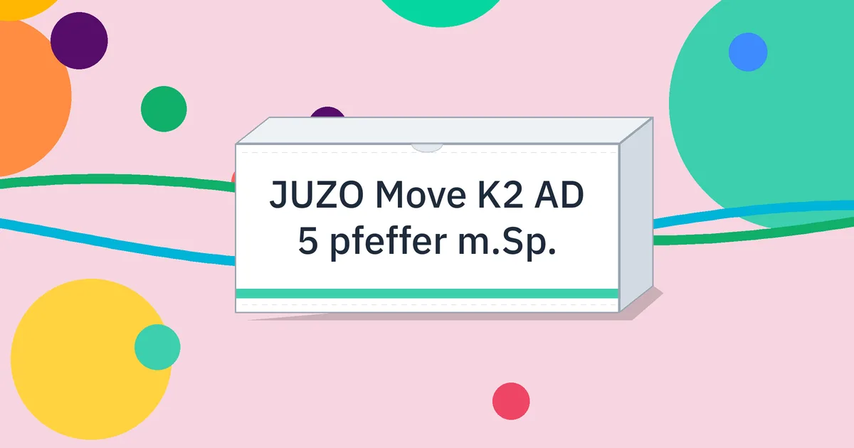 Symbolbild: Packung mit der Aufschrift JUZO Move K2 AD 5 pfeffer m.Sp. (PZN 16340778) – Verfügbarkeit und Bezug in Apotheken in Frankfurt am Main