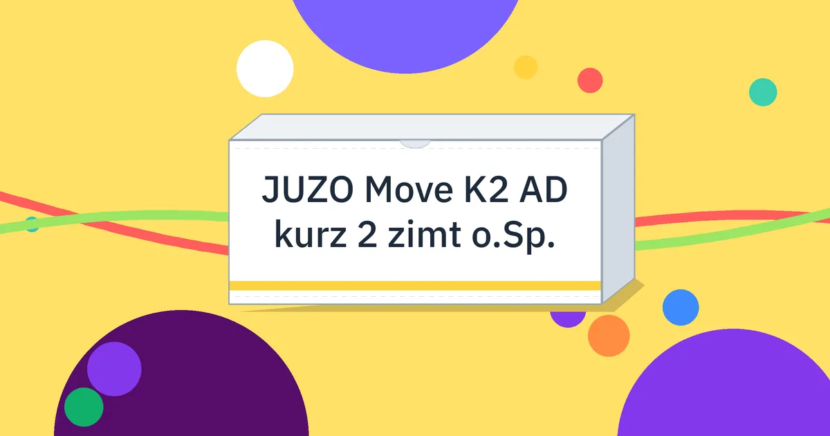 Symbolbild: Packung mit der Aufschrift JUZO Move K2 AD kurz 2 zimt o.Sp. (PZN 18509158) – Verfügbarkeit und Bezug in Apotheken in Frankfurt am Main