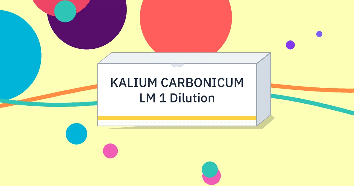 Symbolbild: Packung mit der Aufschrift KALIUM CARBONICUM LM 1 Dilution (PZN 12918192) – Verfügbarkeit und Bezug in Apotheken in Frankfurt am Main