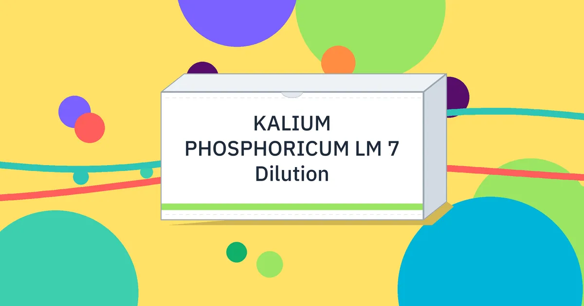 Symbolbild: Packung mit der Aufschrift KALIUM PHOSPHORICUM LM 7 Dilution (PZN 12924502) – Verfügbarkeit und Bezug in Apotheken in Frankfurt am Main