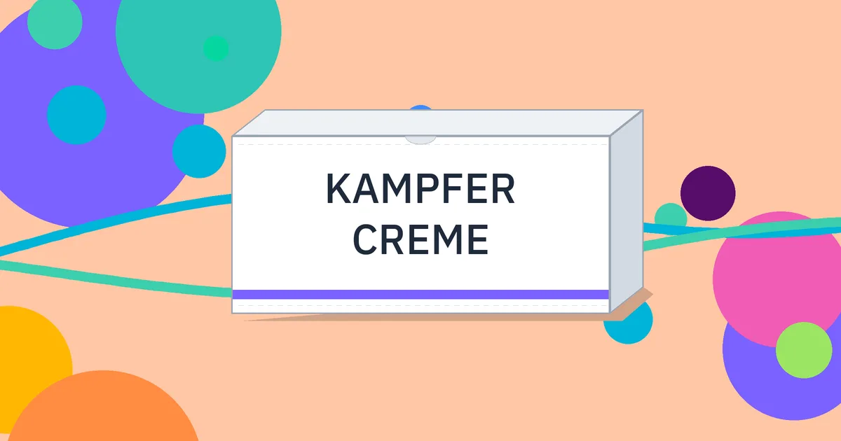 Symbolbild: Packung mit der Aufschrift KAMPFER CREME (PZN 13746882) – Verfügbarkeit und Bezug in Apotheken in Frankfurt am Main