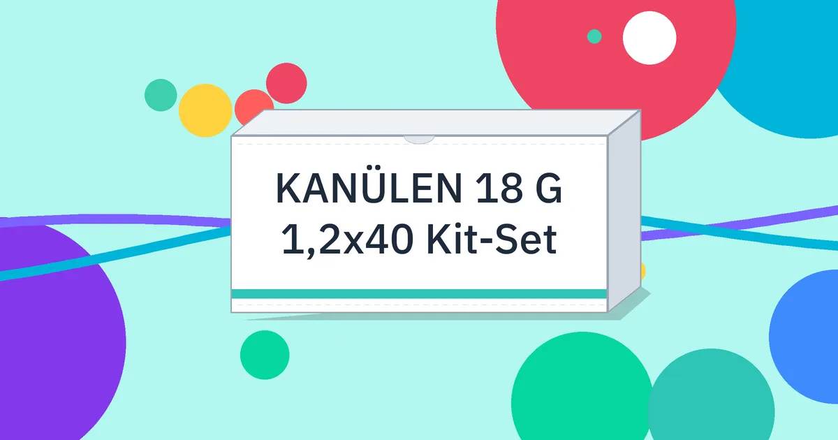 Symbolbild: Packung mit der Aufschrift KANÜLEN 18 G 1,2x40 Kit-Set (PZN 10551988) – Verfügbarkeit und Bezug in Apotheken in Frankfurt am Main