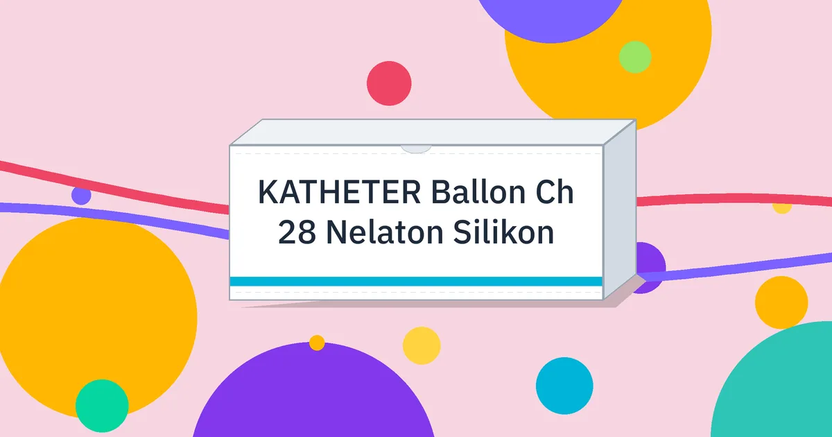 Symbolbild: Packung mit der Aufschrift KATHETER Ballon Ch 28 Nelaton Silikon (PZN 02441429) – Verfügbarkeit und Bezug in Apotheken in Frankfurt am Main