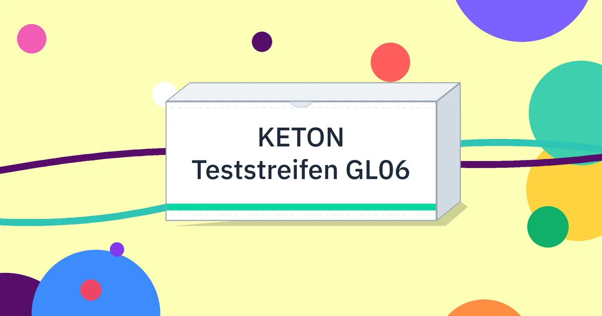 Symbolbild: Packung mit der Aufschrift KETON Teststreifen GL06 (PZN 18850489) – Verfügbarkeit und Bezug in Apotheken in Frankfurt am Main
