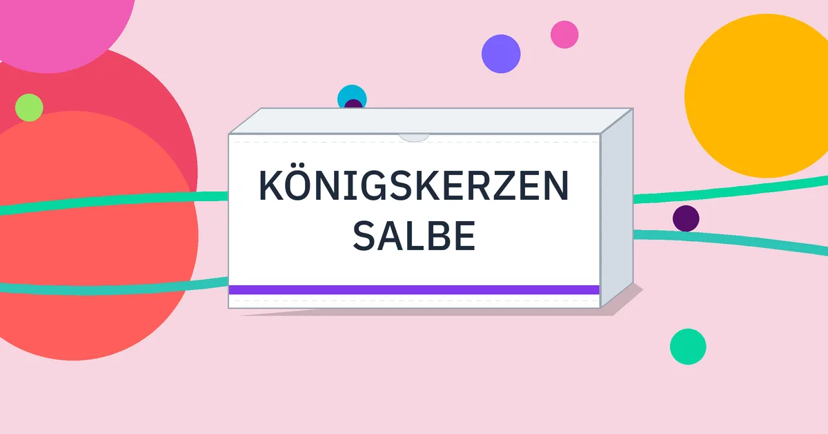 Symbolbild: Packung mit der Aufschrift KÖNIGSKERZEN SALBE (PZN 18760237) – Verfügbarkeit und Bezug in Apotheken in Frankfurt am Main