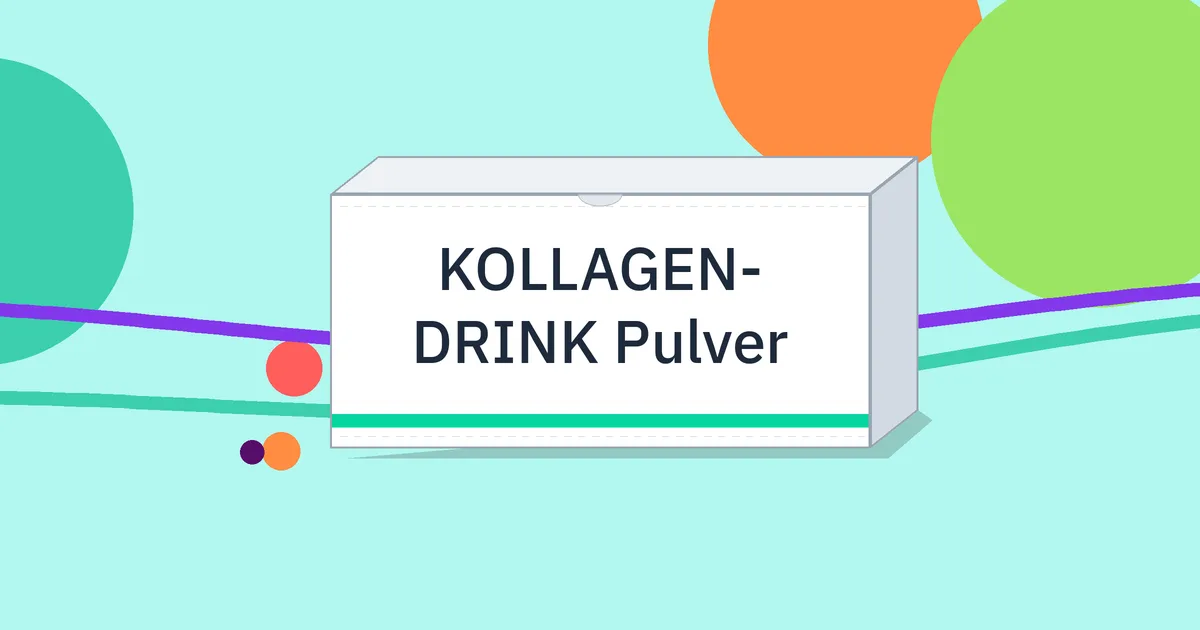 Symbolbild: Packung mit der Aufschrift KOLLAGEN-DRINK Pulver (PZN 11526923) – Verfügbarkeit und Bezug in Apotheken in Frankfurt am Main