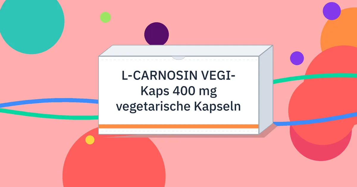 Symbolbild: Packung mit der Aufschrift L-CARNOSIN VEGI-Kaps 400 mg vegetarische Kapseln (PZN 02463081) – Verfügbarkeit und Bezug in Apotheken in Frankfurt am Main