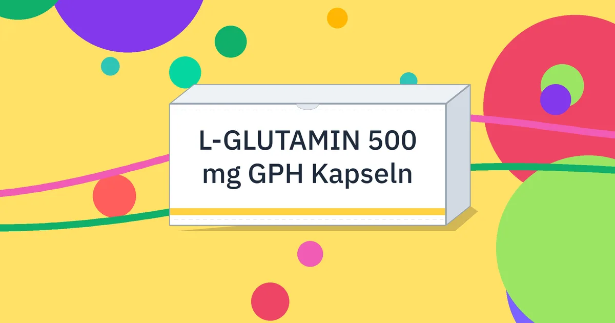 Symbolbild: Packung mit der Aufschrift L-GLUTAMIN 500 mg GPH Kapseln (PZN 08403921) – Verfügbarkeit und Bezug in Apotheken in Frankfurt am Main
