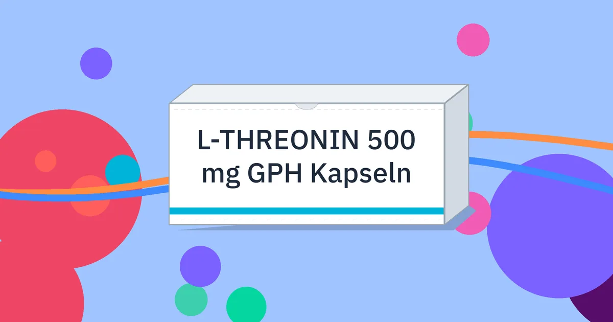 Symbolbild: Packung mit der Aufschrift L-THREONIN 500 mg GPH Kapseln (PZN 09918797) – Verfügbarkeit und Bezug in Apotheken in Frankfurt am Main
