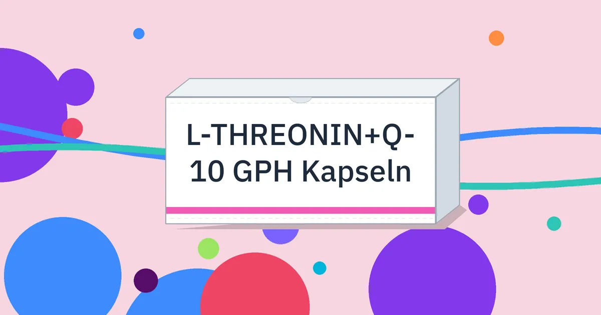 Symbolbild: Packung mit der Aufschrift L-THREONIN+Q-10 GPH Kapseln (PZN 09918828) – Verfügbarkeit und Bezug in Apotheken in Frankfurt am Main