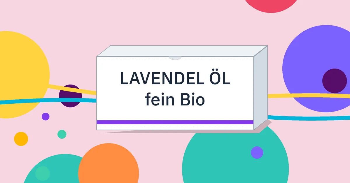 Symbolbild: Packung mit der Aufschrift LAVENDEL ÖL fein Bio (PZN 00548212) – Verfügbarkeit und Bezug in Apotheken in Frankfurt am Main