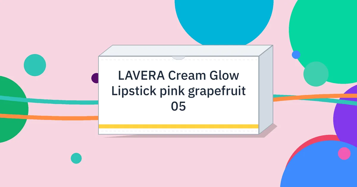 Symbolbild: Packung mit der Aufschrift LAVERA Cream Glow Lipstick pink grapefruit 05 (PZN 18096940) – Verfügbarkeit und Bezug in Apotheken in Frankfurt am Main
