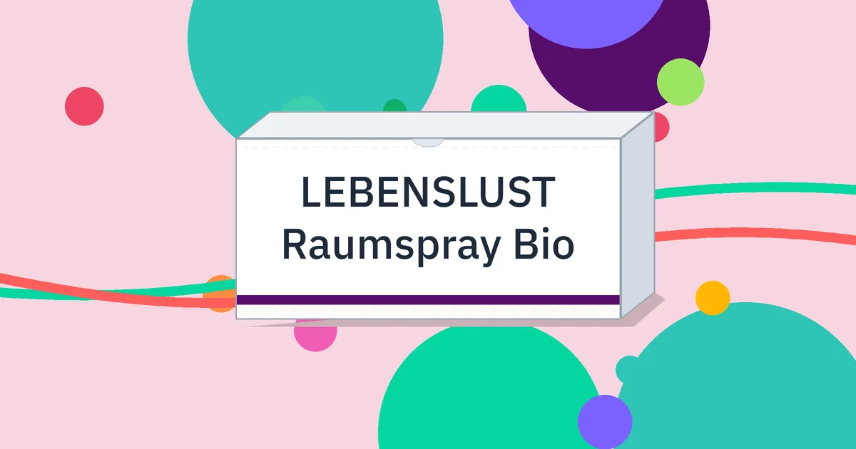 Symbolbild: Packung mit der Aufschrift LEBENSLUST Raumspray Bio (PZN 15394714) – Verfügbarkeit und Bezug in Apotheken in Frankfurt am Main