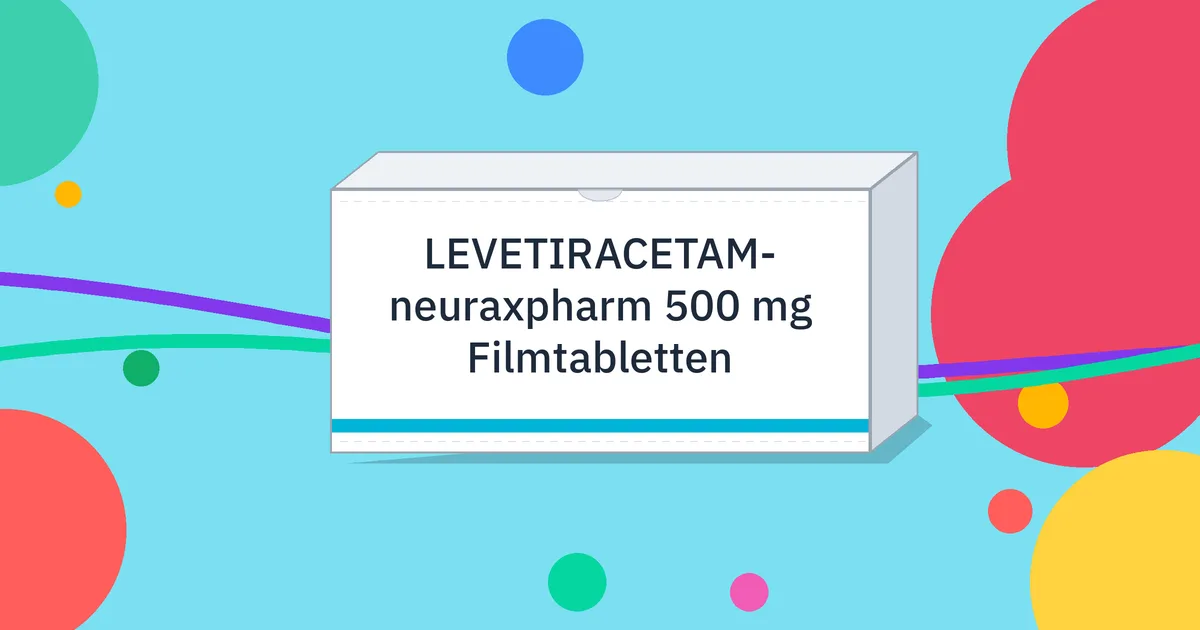 Symbolbild: Packung mit der Aufschrift LEVETIRACETAM-neuraxpharm 500 mg Filmtabletten (PZN 09064823) – Verfügbarkeit und Bezug in Apotheken in Frankfurt am Main