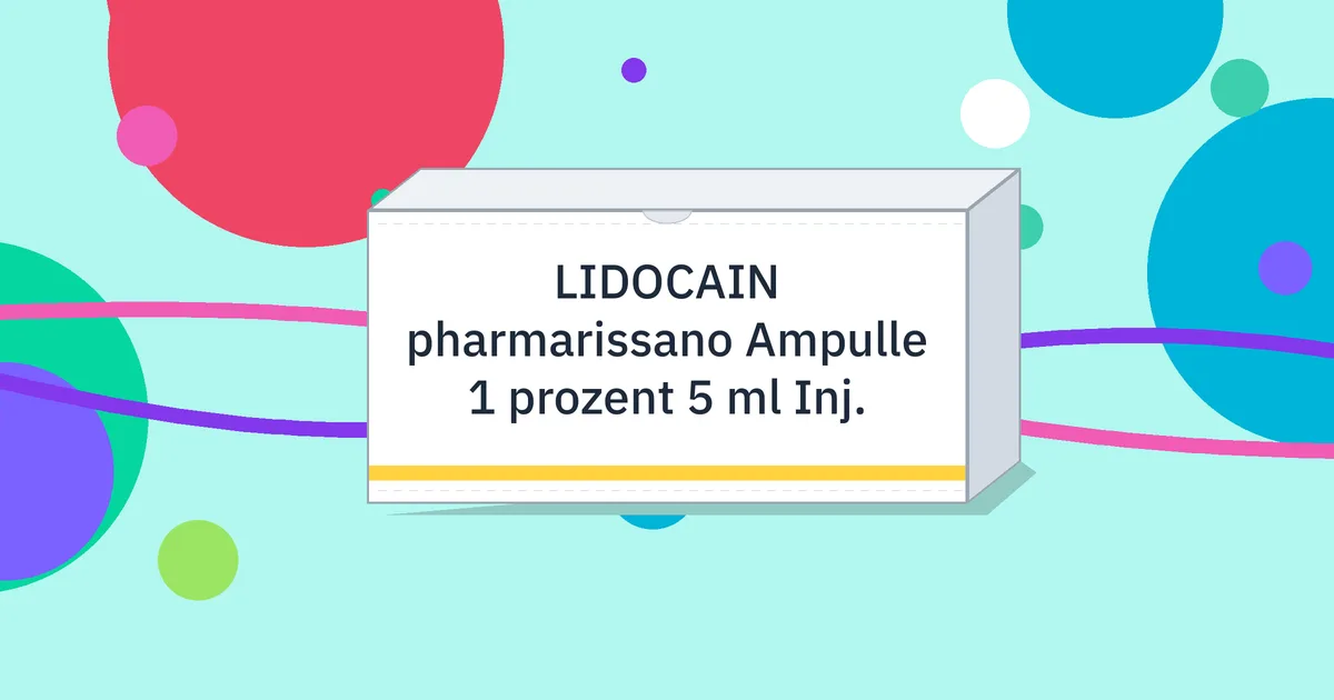 Symbolbild: Packung mit der Aufschrift LIDOCAIN pharmarissano Ampulle 1 prozent 5 ml Inj. (PZN 16816057) – Verfügbarkeit und Bezug in Apotheken in Frankfurt am Main