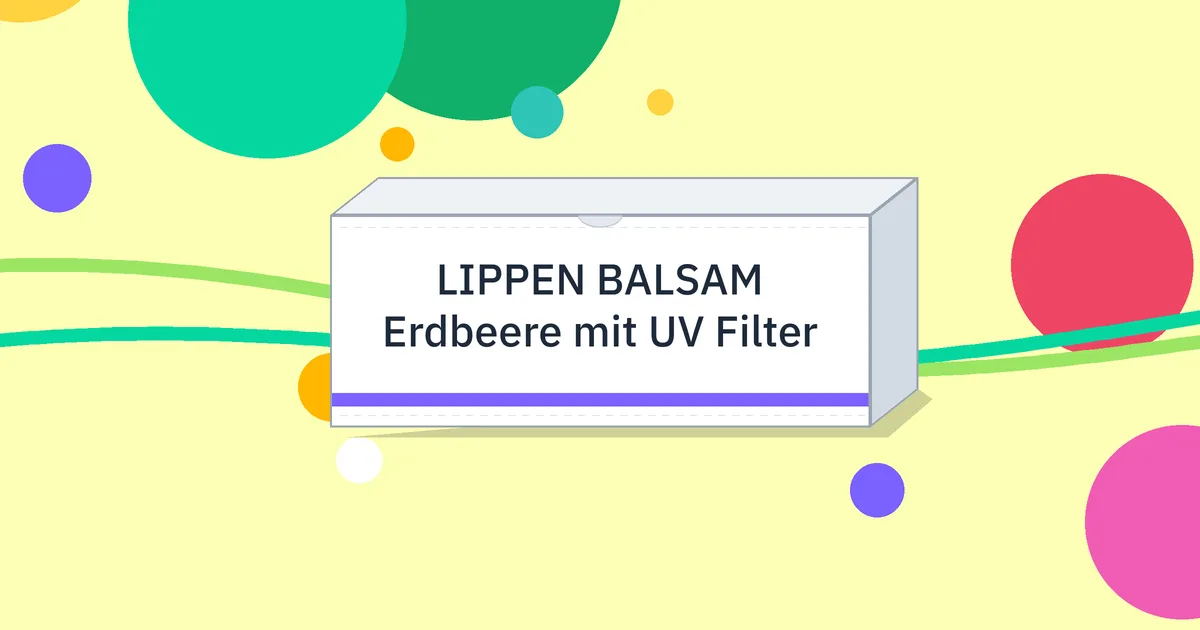 Symbolbild: Packung mit der Aufschrift LIPPEN BALSAM Erdbeere mit UV Filter (PZN 16334795) – Verfügbarkeit und Bezug in Apotheken in Frankfurt am Main