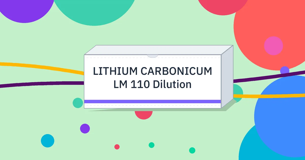 Symbolbild: Packung mit der Aufschrift LITHIUM CARBONICUM LM 110 Dilution (PZN 12931821) – Verfügbarkeit und Bezug in Apotheken in Frankfurt am Main