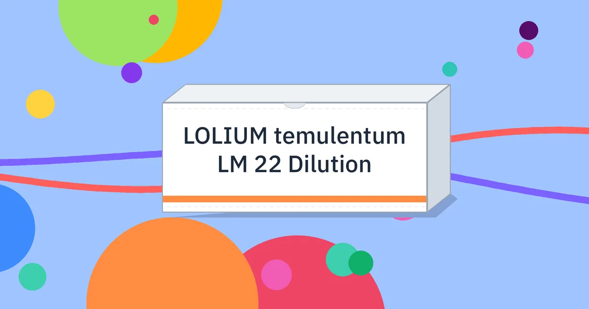 Symbolbild: Packung mit der Aufschrift LOLIUM temulentum LM 22 Dilution (PZN 13535375) – Verfügbarkeit und Bezug in Apotheken in Frankfurt am Main