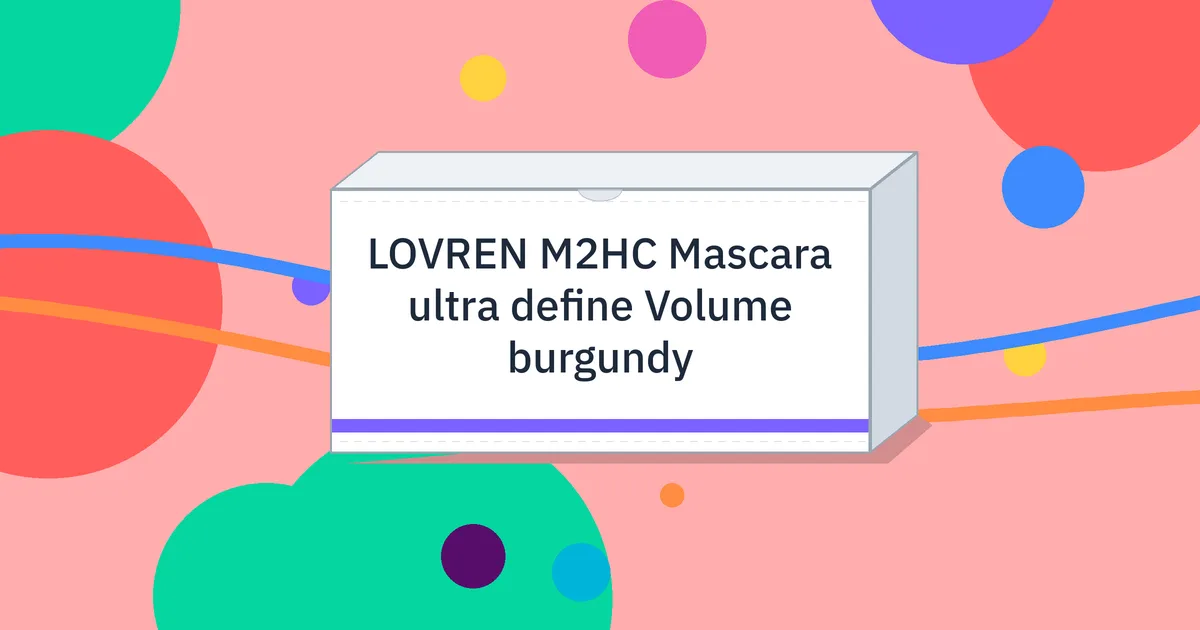 Symbolbild: Packung mit der Aufschrift LOVREN M2HC Mascara ultra define Volume burgundy (PZN 20862790) – Verfügbarkeit und Bezug in Apotheken in Frankfurt am Main