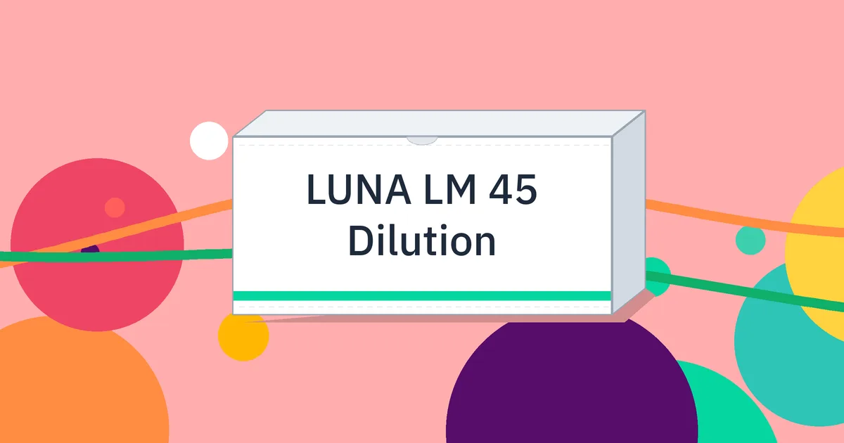 Symbolbild: Packung mit der Aufschrift LUNA LM 45 Dilution (PZN 12934127) – Verfügbarkeit und Bezug in Apotheken in Frankfurt am Main