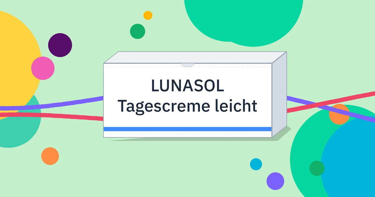 Symbolbild: Packung mit der Aufschrift LUNASOL Tagescreme leicht (PZN 19755422) – Verfügbarkeit und Bezug in Apotheken in Frankfurt am Main