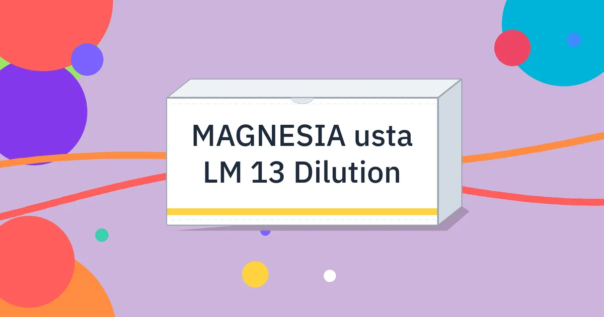 Symbolbild: Packung mit der Aufschrift MAGNESIA usta LM 13 Dilution (PZN 13538959) – Verfügbarkeit und Bezug in Apotheken in Frankfurt am Main