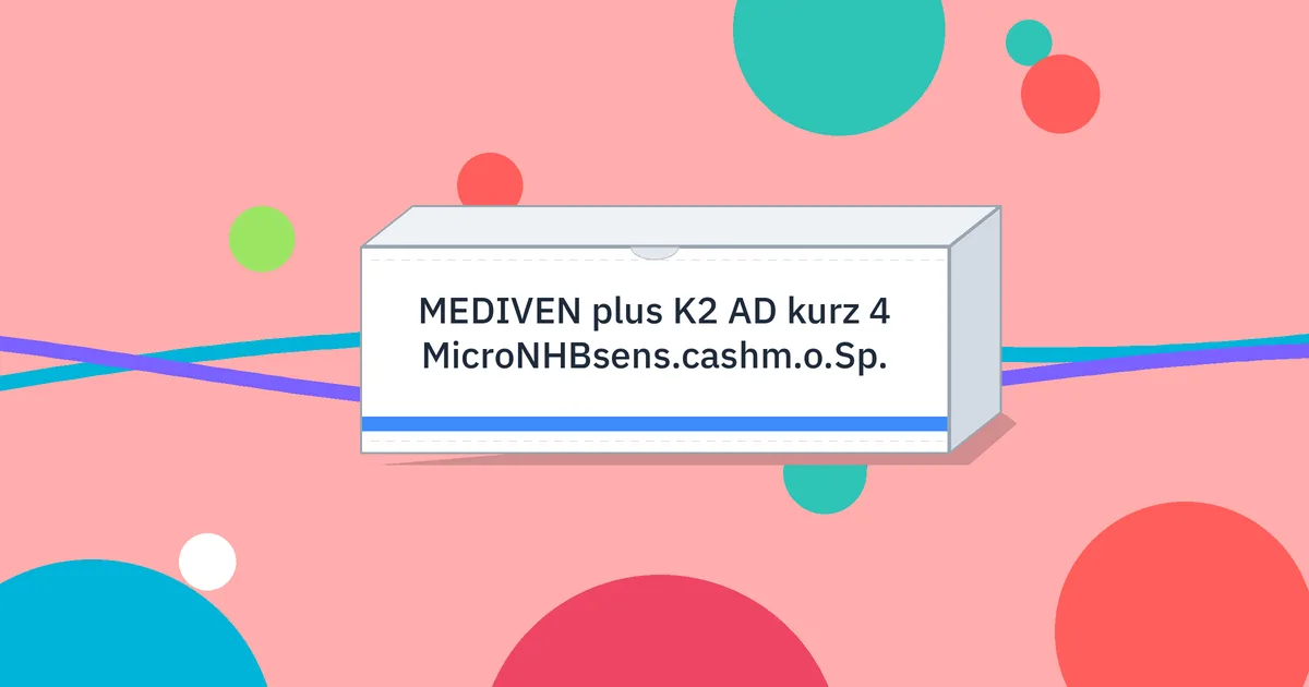 Symbolbild: Packung mit der Aufschrift MEDIVEN plus K2 AD kurz 4 MicroNHBsens.cashm.o.Sp. (PZN 15933708) – Verfügbarkeit und Bezug in Apotheken in Frankfurt am Main