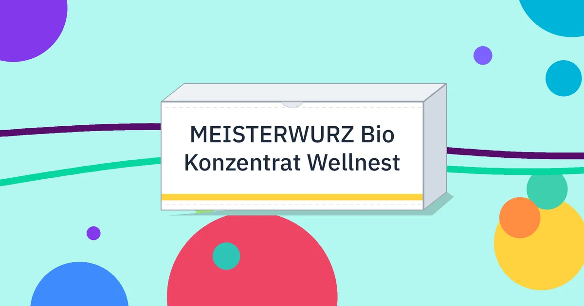 Symbolbild: Packung mit der Aufschrift MEISTERWURZ Bio Konzentrat Wellnest (PZN 16686347) – Verfügbarkeit und Bezug in Apotheken in Frankfurt am Main