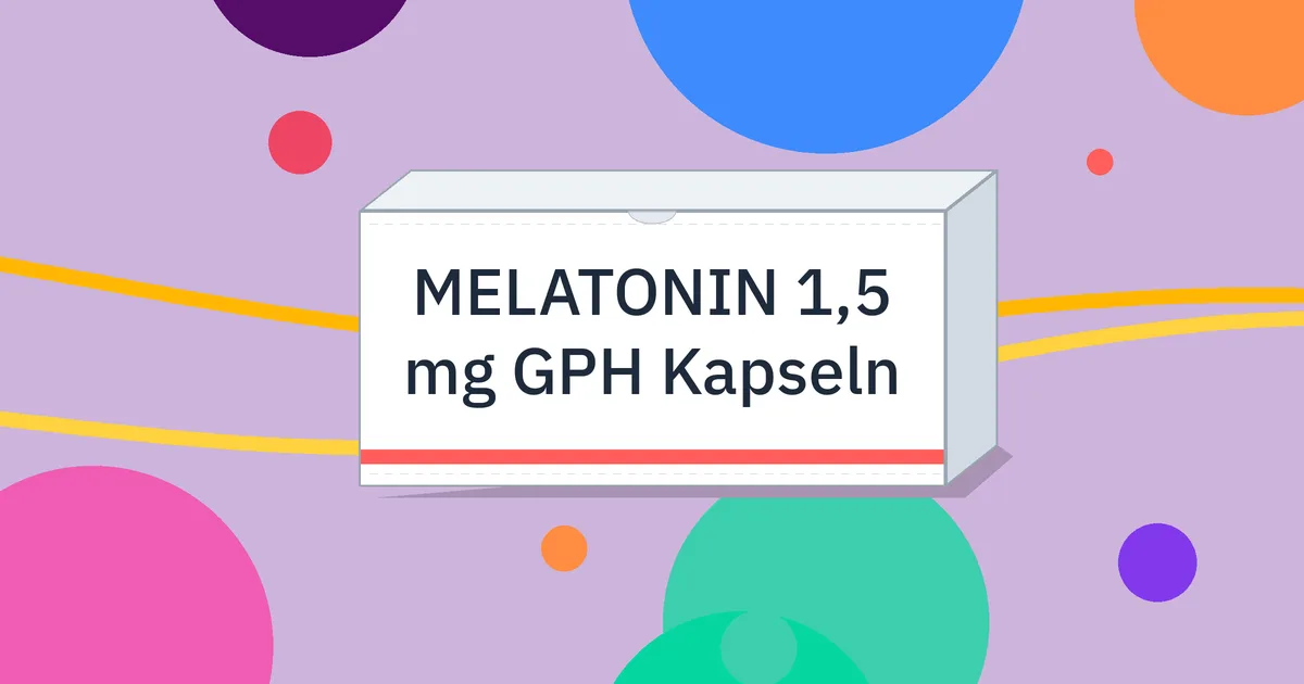 Symbolbild: Packung mit der Aufschrift MELATONIN 1,5 mg GPH Kapseln (PZN 09915729) – Verfügbarkeit und Bezug in Apotheken in Frankfurt am Main