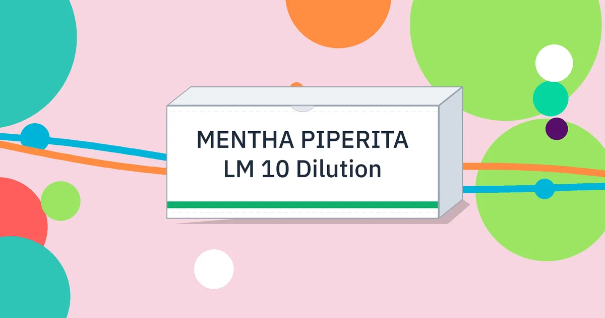 Symbolbild: Packung mit der Aufschrift MENTHA PIPERITA LM 10 Dilution (PZN 13604171) – Verfügbarkeit und Bezug in Apotheken in Frankfurt am Main