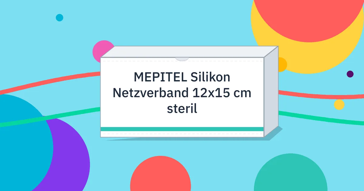 Symbolbild: Packung mit der Aufschrift MEPITEL Silikon Netzverband 12x15 cm steril (PZN 19827788) – Verfügbarkeit und Bezug in Apotheken in Frankfurt am Main