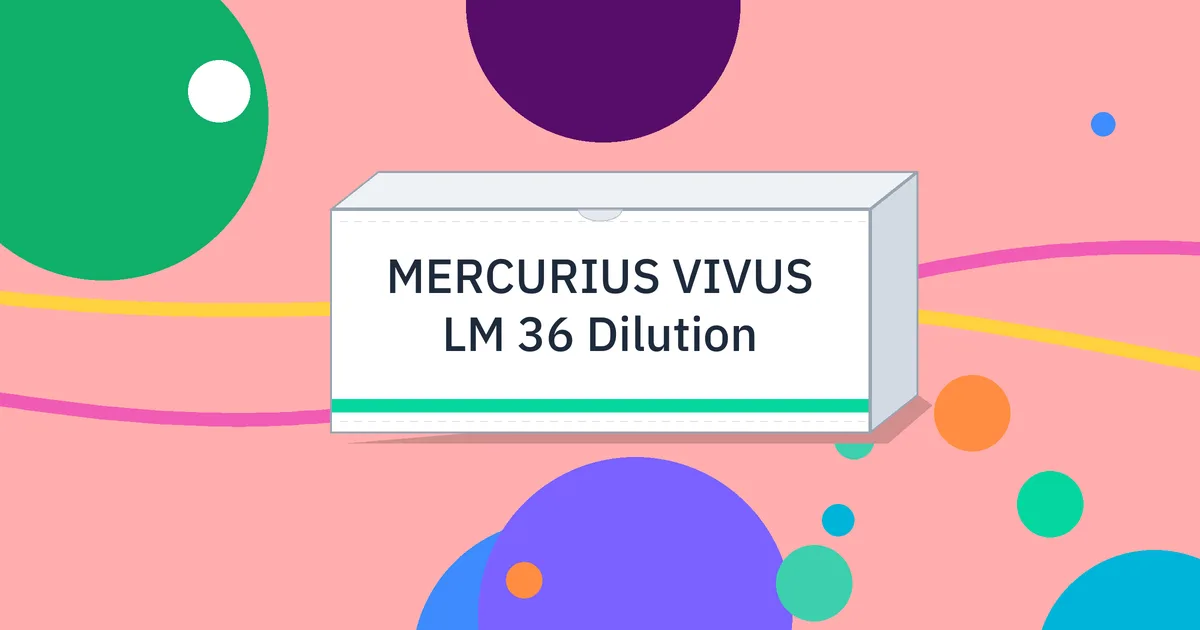 Symbolbild: Packung mit der Aufschrift MERCURIUS VIVUS LM 36 Dilution (PZN 12955201) – Verfügbarkeit und Bezug in Apotheken in Frankfurt am Main