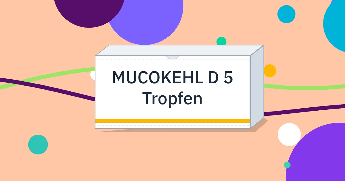 Symbolbild: Packung mit der Aufschrift MUCOKEHL D 5 Tropfen (PZN 03206676) – Verfügbarkeit und Bezug in Apotheken in Frankfurt am Main