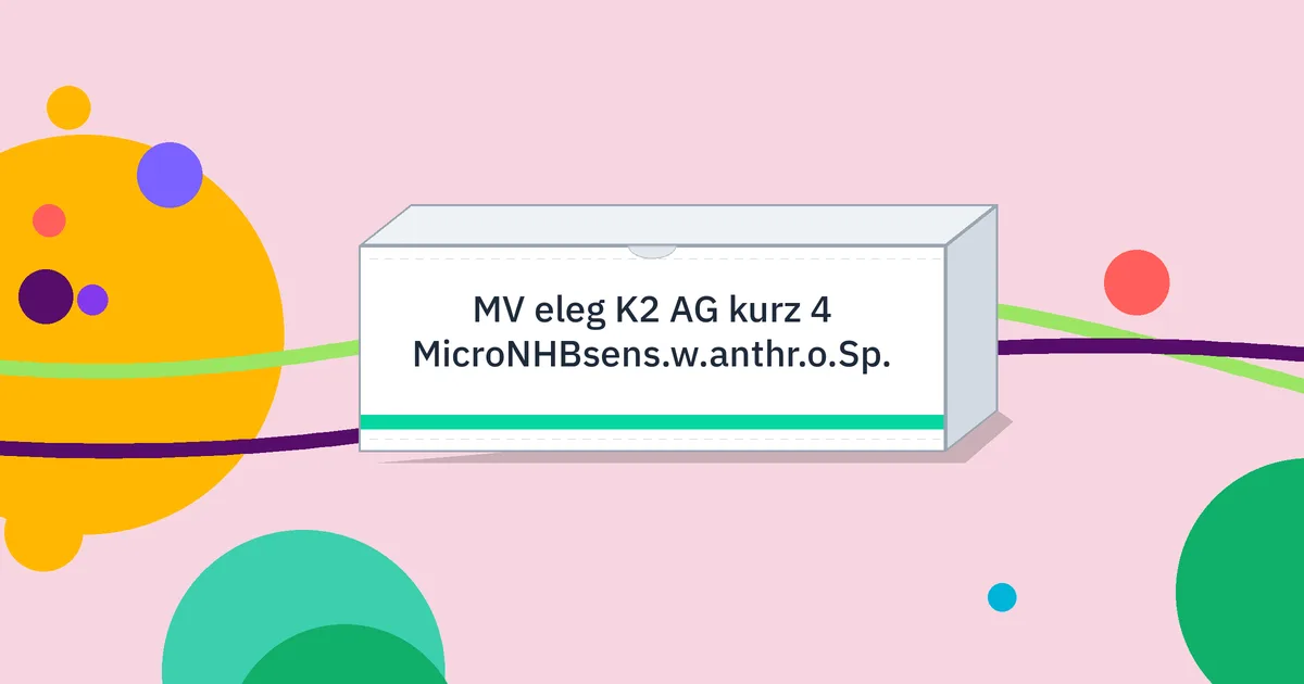 Symbolbild: Packung mit der Aufschrift MV eleg K2 AG kurz 4 MicroNHBsens.w.anthr.o.Sp. (PZN 16071290) – Verfügbarkeit und Bezug in Apotheken in Frankfurt am Main