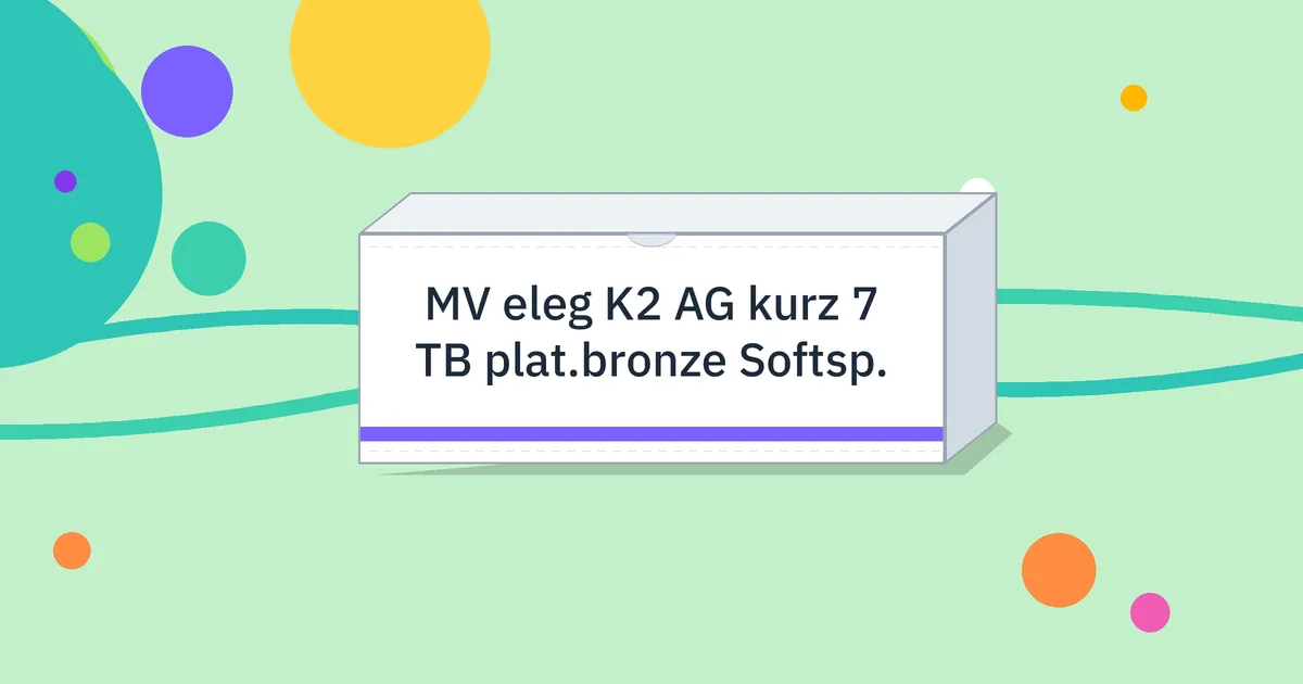 Symbolbild: Packung mit der Aufschrift MV eleg K2 AG kurz 7 TB plat.bronze Softsp. (PZN 14715926) – Verfügbarkeit und Bezug in Apotheken in Frankfurt am Main