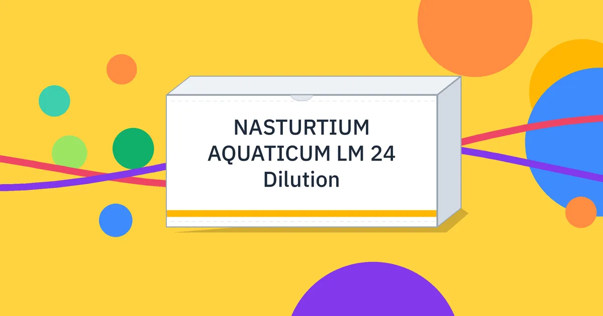 Symbolbild: Packung mit der Aufschrift NASTURTIUM AQUATICUM LM 24 Dilution (PZN 13616464) – Verfügbarkeit und Bezug in Apotheken in Frankfurt am Main