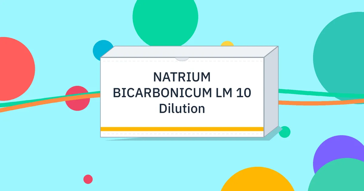 Symbolbild: Packung mit der Aufschrift NATRIUM BICARBONICUM LM 10 Dilution (PZN 12960254) – Verfügbarkeit und Bezug in Apotheken in Frankfurt am Main