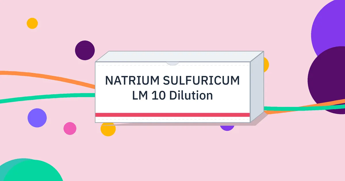 Symbolbild: Packung mit der Aufschrift NATRIUM SULFURICUM LM 10 Dilution (PZN 12967227) – Verfügbarkeit und Bezug in Apotheken in Frankfurt am Main