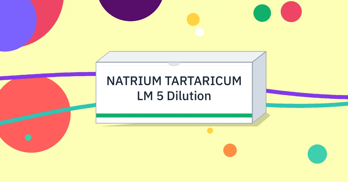 Symbolbild: Packung mit der Aufschrift NATRIUM TARTARICUM LM 5 Dilution (PZN 12967606) – Verfügbarkeit und Bezug in Apotheken in Frankfurt am Main