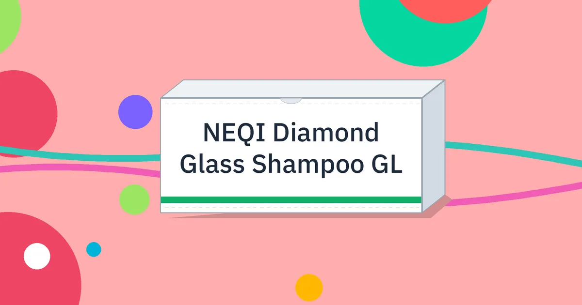 Symbolbild: Packung mit der Aufschrift NEQI Diamond Glass Shampoo GL (PZN 20652118) – Verfügbarkeit und Bezug in Apotheken in Frankfurt am Main