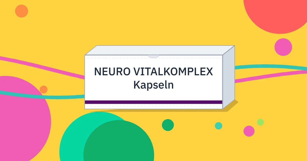 Symbolbild: Packung mit der Aufschrift NEURO VITALKOMPLEX Kapseln (PZN 19099751) – Verfügbarkeit und Bezug in Apotheken in Frankfurt am Main