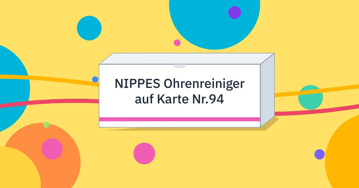 Symbolbild: Packung mit der Aufschrift NIPPES Ohrenreiniger auf Karte Nr.94 (PZN 02421993) – Verfügbarkeit und Bezug in Apotheken in Frankfurt am Main