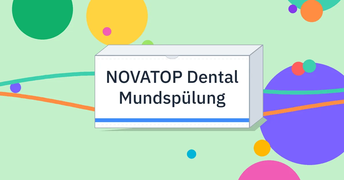 Symbolbild: Packung mit der Aufschrift NOVATOP Dental Mundspülung (PZN 06091742) – Verfügbarkeit und Bezug in Apotheken in Frankfurt am Main