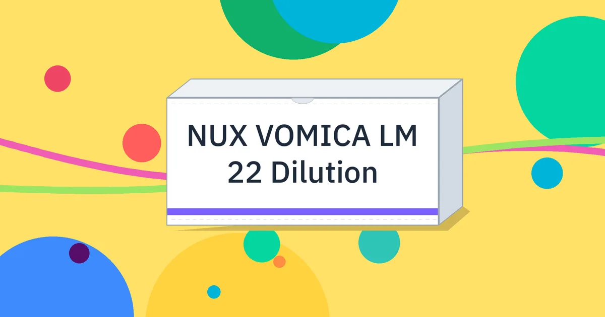 Symbolbild: Packung mit der Aufschrift NUX VOMICA LM 22 Dilution (PZN 12970502) – Verfügbarkeit und Bezug in Apotheken in Frankfurt am Main