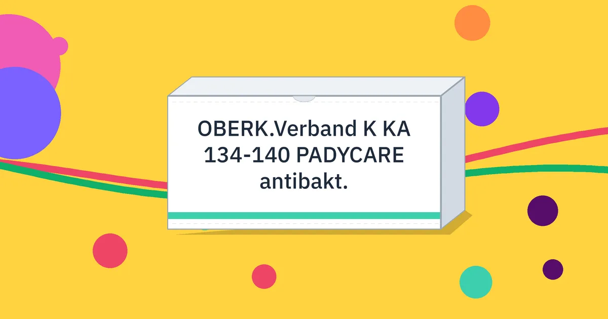 Symbolbild: Packung mit der Aufschrift OBERK.Verband K KA 134-140 PADYCARE antibakt. (PZN 10938440) – Verfügbarkeit und Bezug in Apotheken in Frankfurt am Main