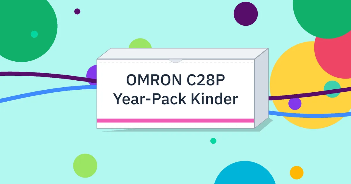 Symbolbild: Packung mit der Aufschrift OMRON C28P Year-Pack Kinder (PZN 17244427) – Verfügbarkeit und Bezug in Apotheken in Frankfurt am Main