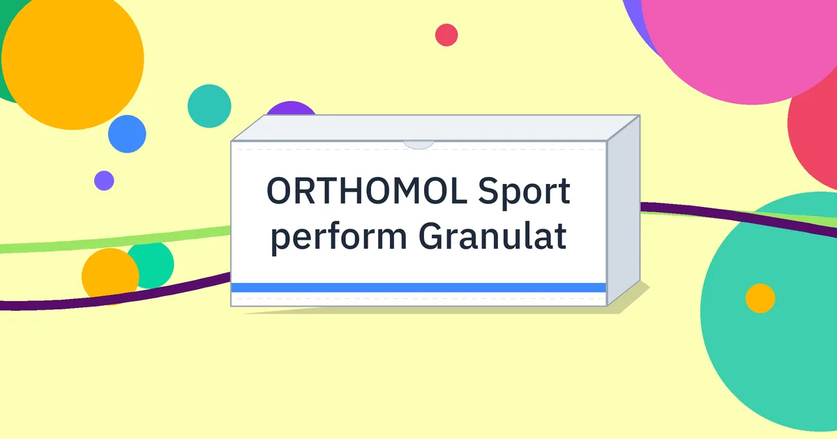 Symbolbild: Packung mit der Aufschrift ORTHOMOL Sport perform Granulat (PZN 16943560) – Verfügbarkeit und Bezug in Apotheken in Frankfurt am Main